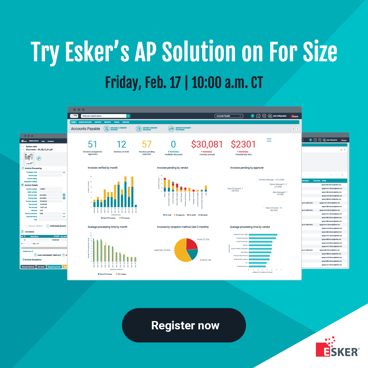 Esker's Account Payable Solution Demo | Esker Webinar
